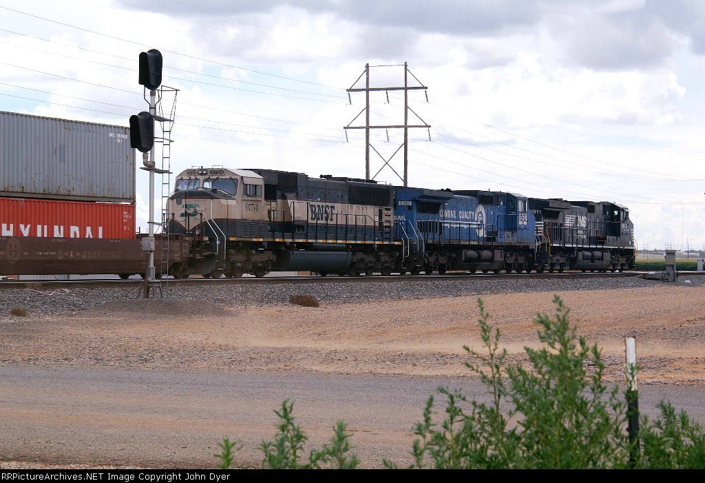 BNSF 9754 NS 8362 and NS 9911